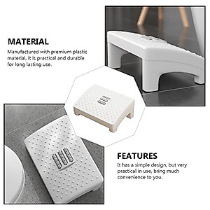 Milisten 1 Pc Foot Rest Under Desk Footrest, White Massage Foot Stool to Reduce Leg Pressure for Home Office