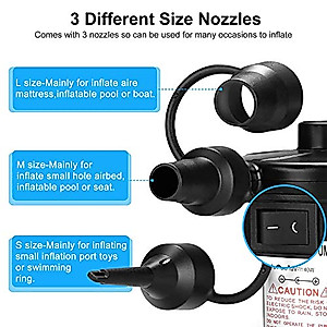 AGPtEK Electric Air Pump Bundle with 2-in-1 18 LED Portable Camping Lantern Ceiling Fan