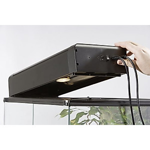 Exo Terra Large Compact Incandescent Light Fixture for Exo Terra Glass Terrariums PT2613 – Measures 36” x 3.5” x 7.8”