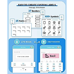 Phomemo D30 Label Maker Machine with Tape, Mini Bluetooth Label Printer for Labeling, Organizing,Great for Home Office School