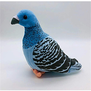 Simulation White Pigeon Stuffed Animal Toy - 8 inch Rock Pigeon Toys, Cute Pigeon as Gift (Blue)