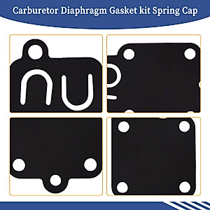 Getfarway Carburetor Diaphragm Gasket kit Fit for Spring Cap 2Hp Thru 5Hp Horizontal Engines, 270026 272538 272538S 272637 4157 (3 PCS)