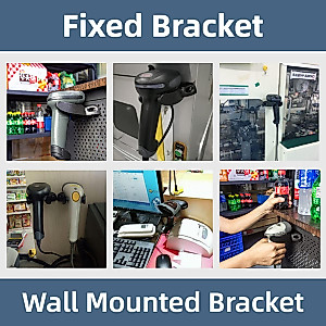 50PCS VENREA Universal Barcode Scanner Holder, Barcode Scanning Holder, Barcode Reader Rack Bracket Wall Mount Accessiors Fit for Most Scanner Barcode Scanners Scan Gun Label Readers
