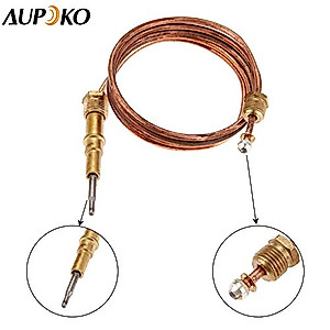 Aupoko Universal Gas Thermocouple, 27.5" Direct Vent Fireplace Thermocouple Flame Failure for BBQ Grill, Firepit, Fireplace