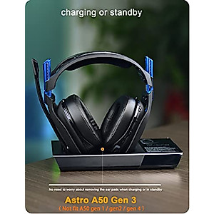 A50 Gen 3 Mod Kit - defean Replacement Earpads and Headband Compatible with Astro A50 Gen 3 Headset,Ear Cushions, Upgrade High-Density Noise Cancelling Foam, Added Thickness (Black Protein)