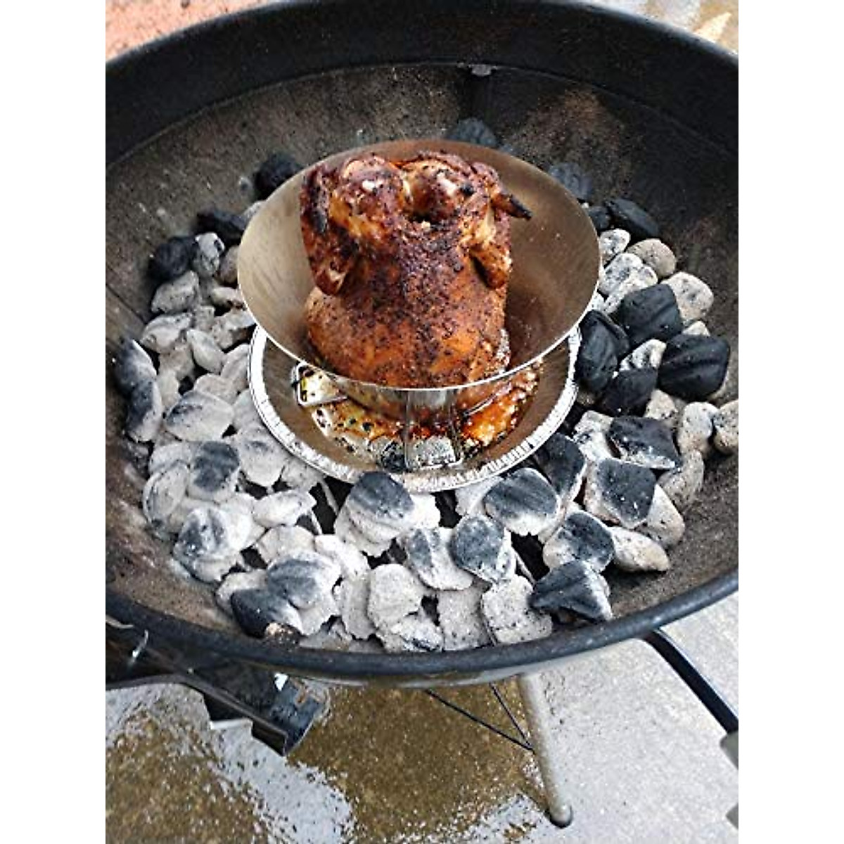 Uniflasy BBQ Whirlpool for Weber Kettle 22, 26.75 Inches WSM Weber Smokey Mountain Charcoal Briquet Holders, Big Green Egg, Medium Kamado, BBQ Cone, BBQ Kettle Charcoal Grill Accessories