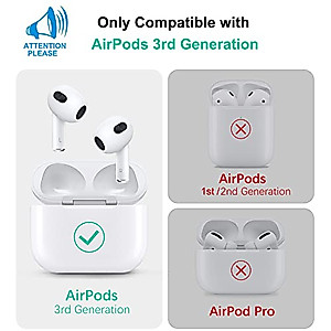 AirPods 3 Case Cover, KOUJAON Soft Silicone Skin Case for AirPods 3rd Generation with Bracelet Keychain Cute Apple Airpod 3 Cover for Women Girls (Hot Pink)