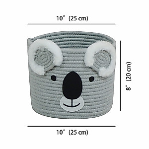 Koala Storage Basket by T&T Homewares - Small Size, Ideal for Baby Diapers, Laundry, Nursery & Kids Room - Versatile Organizer for Woodland Decor, Pet Toys