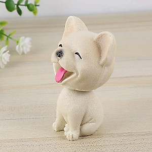 Taotenish French Bulldog Bobblehead Toy, Resin Dog Ornament - Home Office Decoration, 9x5x5.5cm