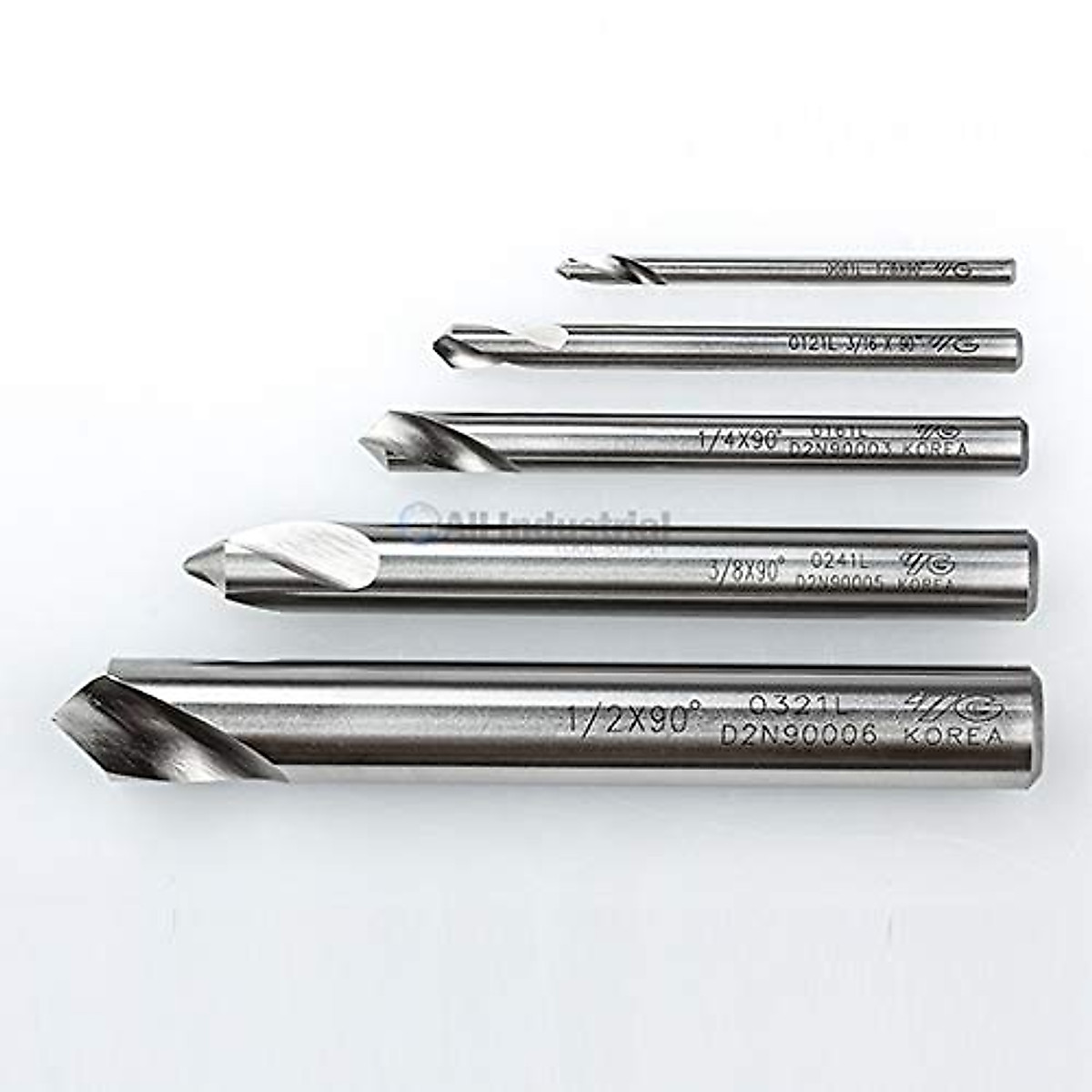 YG1 NC Spotting Drill 8% Cobalt HSS 1/8 to 1/2" 90 Degree 5 Pc Set CNC Machine