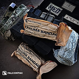 FalconTac Israeli 6 Inch Emergency Compression Bandage Wound Trauma Dressing Double-Vacuum Sterile Packaging (2)