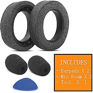 HS70 YunYiYi Upgrade Ear Pads Ear Cushion Replacement Compatible with Corsair HS70 HS50 HS60 Pro HS75 XB Headphones Thicker Fabric Earpad