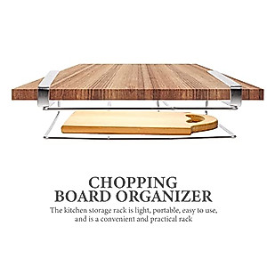 Anneome Hanging Cleaning Rack Over Stand Kitchen Holder Organizer Door The Racks Cabinet Metal Bakeware Pot for Mount Supplies Chopping Under Lid Board Cutting Silver Wall Shelf