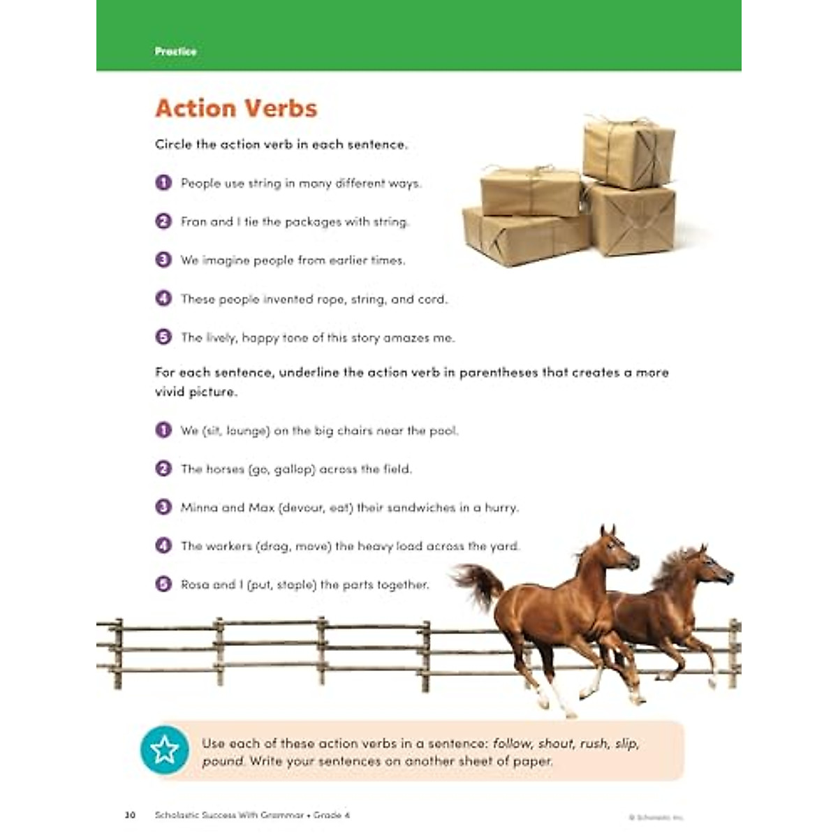 Scholastic Success with Grammar Grade 4 Workbook