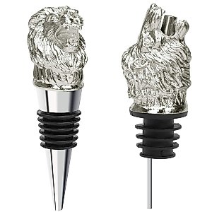 Coitak Lion Head Wine Pourer Spout, Wine Bottle Stopper for Home and bar, Animal Wine Pourer and Stopper With Silicone Rubber Fitting