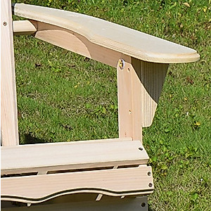 Merry Garden Foldable Wooden Adirondack Chair, Outdoor, Garden, Lawn, Deck Chair, Natural