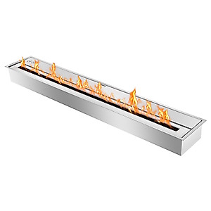 40 Inch Indoor Fireplace Insert - Ventless Ethanol Burner - EHB4000