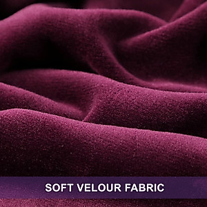 ANOTHER CHOICE Velour Tracksuit Women 2 Piece Zip-Up Velvet Sweatsuits Hooded Soft Jogging Set(Wine,Small)