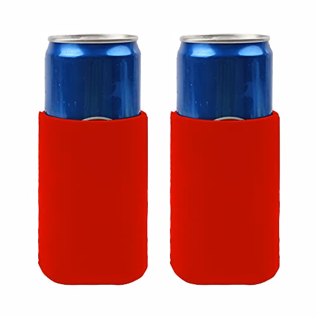 KUFUNG Beer Can Cooler Insulated Neoprene Sleeve Bottle Covers for Beer and Soda, Great For Monograms, DIY Projects, Weddings, Parties, Events (12 OZ, Red)