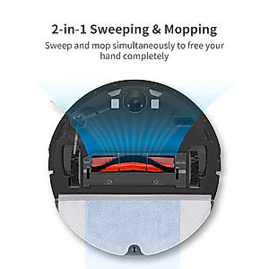 roborock E4 Mop Robot Vacuum with Route Planning, 2000Pa Suction,Optimized Edge Cleaning, Voice and APP Control, Perfect for pet Hair(Renewed)