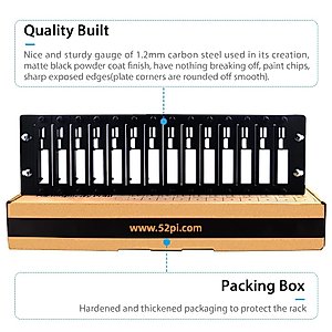 GeeekPi 19 inch 3U Rack Mount for Raspberry Pi 4B, 19" Server Mount Supports 1-14 Units with Pi Fans, Aluminum Heatsinks, Micro HDMI to HDMI Boards, TF Card to FPC Boards for Raspberry Pi 4B