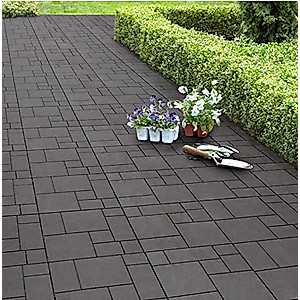 Multy Home Deck Tile 12" x 12" Mosaic, Slate (10 Pack)