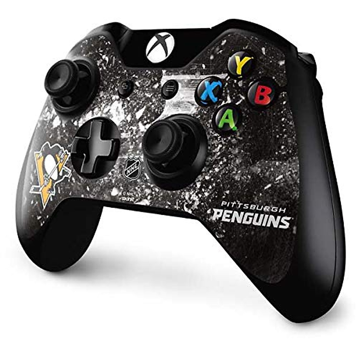 Skinit Decal Gaming Skin compatible with Xbox One Controller - Officially Licensed NHL Pittsburgh Penguins Frozen Design