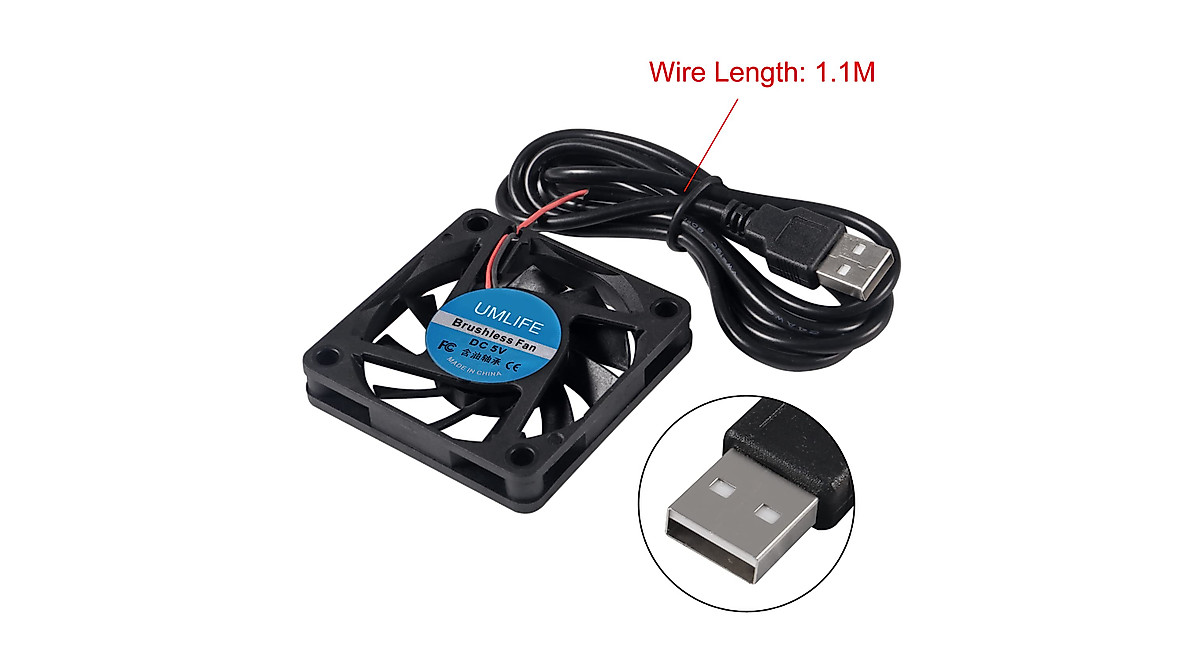 UMLIFE 60mm USB Fan 4-Pack - Efficient CPU Cooling Fans