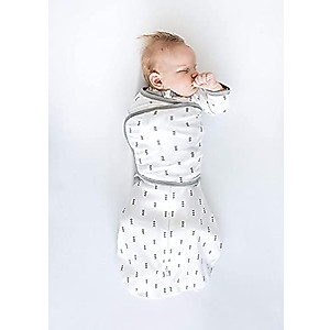 SwaddleDesigns 6-way Omni Swaddle Sack for Newborn with Wrap & Arms Up Sleeves & Mitten Cuffs, Easy Swaddle Transition, Better Sleep for Baby Boys & Girls, Sterling Polka Dot, Small, 0-3 Months