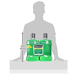 Listerine Antiseptic Mouthwash, Fresh Burst 1.5 Liter (Pack of 2)