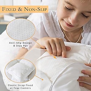 WhatsBedding 3 Inch Memory Foam Mattress Topper Twin Size, Premium Fluffy & Soft Shredded Memory Foam Filled Pillow Top, 4 Anchor Elastic Bands, Anti-Slip Bottom, 39x75in