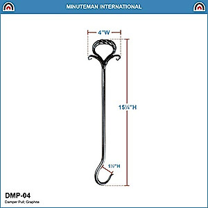 Minuteman International Wrought Iron Damper Pull, Graphite