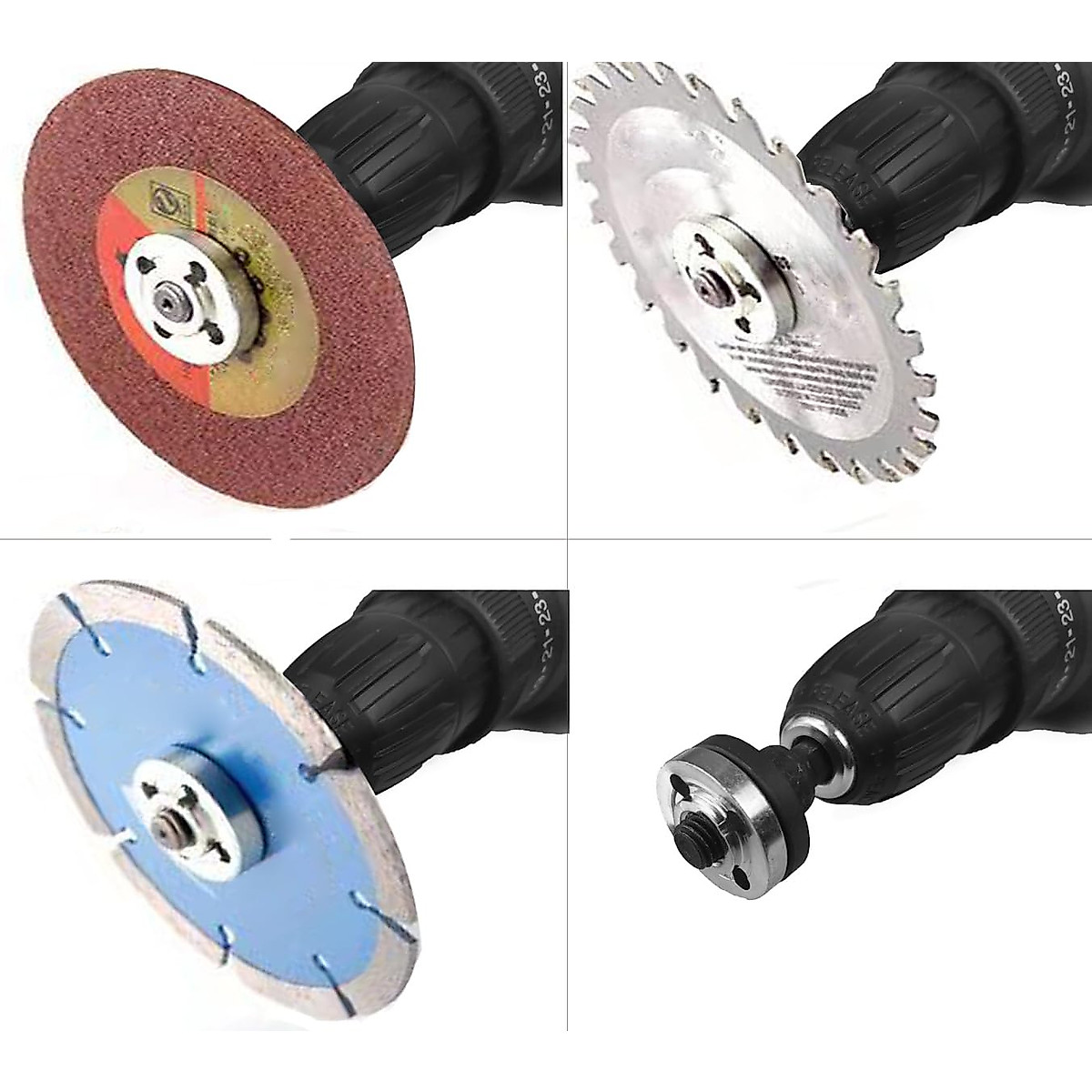 Hyamass 5 in 1 Electric Drill Conversion Angle Grinder Adapter Connecting Rod Kit with Wrench Variable Shaft Coupler Converter Tool,10mm Arbor Mandrel Adapter,Adapter Set for Most Small Angle Grinder