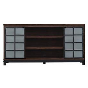 Twin Star Home 55" Uptown Uptown Loft TV Stand for Up to 60" TV - Saw Cut Espresso, TC55-6490-PD01