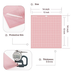 Cutting Mat for Cricut Maker 3/Maker/Explore 3/Air(12"x12",6 Mats,StandardGrip,LightGrip,StrongGrip)Multiple Adhesive Sticky replacement Cutting Mats