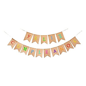 Mandala Crafts Feliz Cumpleaños Banner for Spanish Birthday Decorations - Feliz Cumpleanos Fiesta Mexican Birthday Banner for Mexican Happy Birthday Decorations Party Backdrop