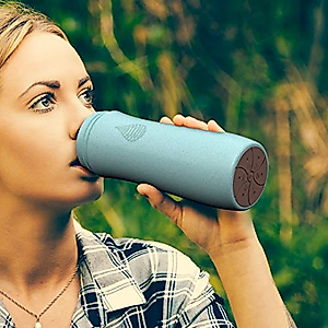 pH Vitality Stainless Steel Alkaline Water Pitcher - Alkaline Water Filter Pitcher Plus one pH Conscious 450ML Wheat Straw Alkaline Water Bottle Bundle