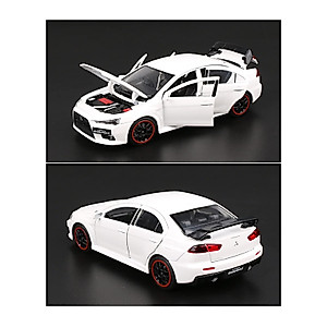 1:32 for Mitsubishi Lancer Evo X 10 Alloy Car Model Diecast Metal Toy Vehicles Car Model Sound Light Collection Kids Gift Scale Model ( Color : Black )