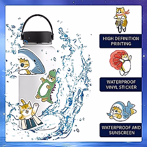 153Pcs Cat Stickers, Cute Cat Stickers for Water Bottles, Vinyl Waterproof Stickers, Laptop, Phone Case, Journaling, Cat Stickers for Kids Teens Girls Gift