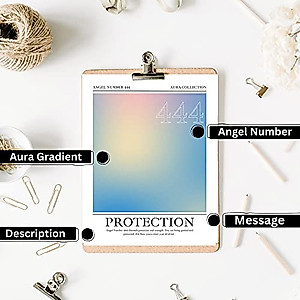 Roxbury Row - Aura Posters for Room Aesthetic Wall Decor, Angel Number Poster Set, Gradient Posters & Prints, Astrology Spiritual Wall Decor (Set of 9 Unframed 8x10)