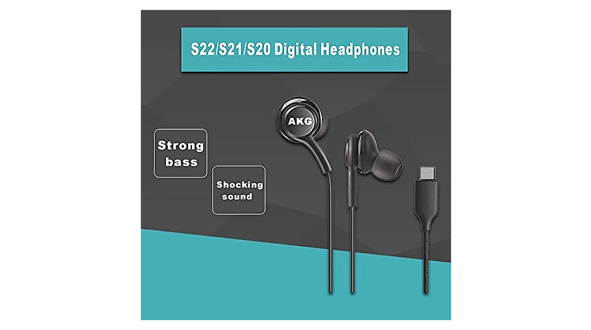 2022 Wired Earbuds Stereo Headphones for Samsung Galaxy S22 Ultra S21 ...