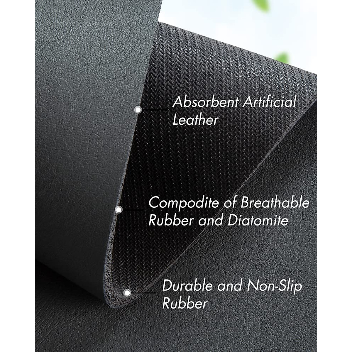 Splash Guard for Sink Faucet-1 PC Super Absorbent Fast Drying Mat Sink Gadgets-Splash Guard Behind Faucet Drip Catcher for Kitchen, Bathroom,Sink Mat, Dish Drying Mat, Sponge Holder Dark Grey