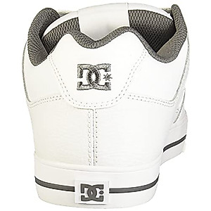 DC Men's Pure Casual Low Top Skate Shoe, White/Battleship/White, 8.5 D D US