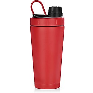 Homiguar Shaker Bottle, Stainless Steel Insulated Protein Shaker Bottle, Keeps Cold/Hot, Double Walled Shaker, Screw-top, Leak Proof, BPA Free, 20-Ounce - Green
