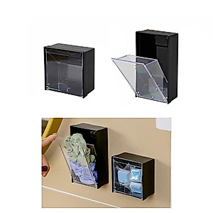 IOOOFU Magnetic Wall Mounted Bathroom Organizer Cotton Pad Holder Makeup Box Plastic Storage Container for Cotton Swabs Jewelry