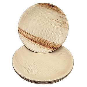 Dtocs Palm Leaf Plate 9 Inch Dinner Plate [50], 7" Dessert [50]