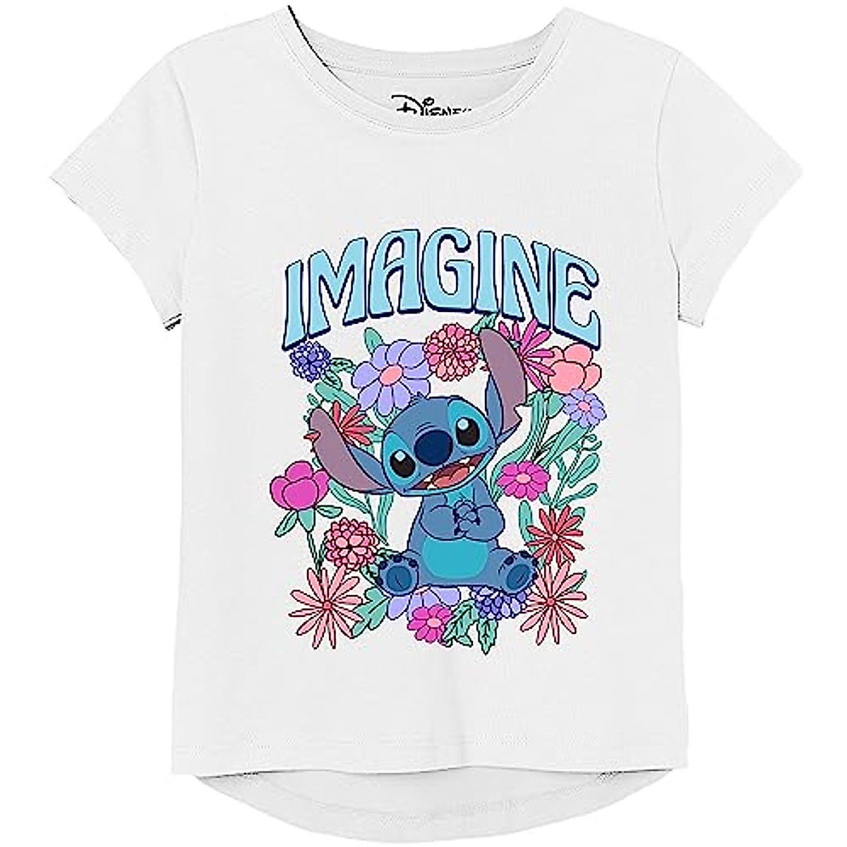 Disney Big Lilo & Stitch Hi-Lo T-Shirt-Girls 4-16, White