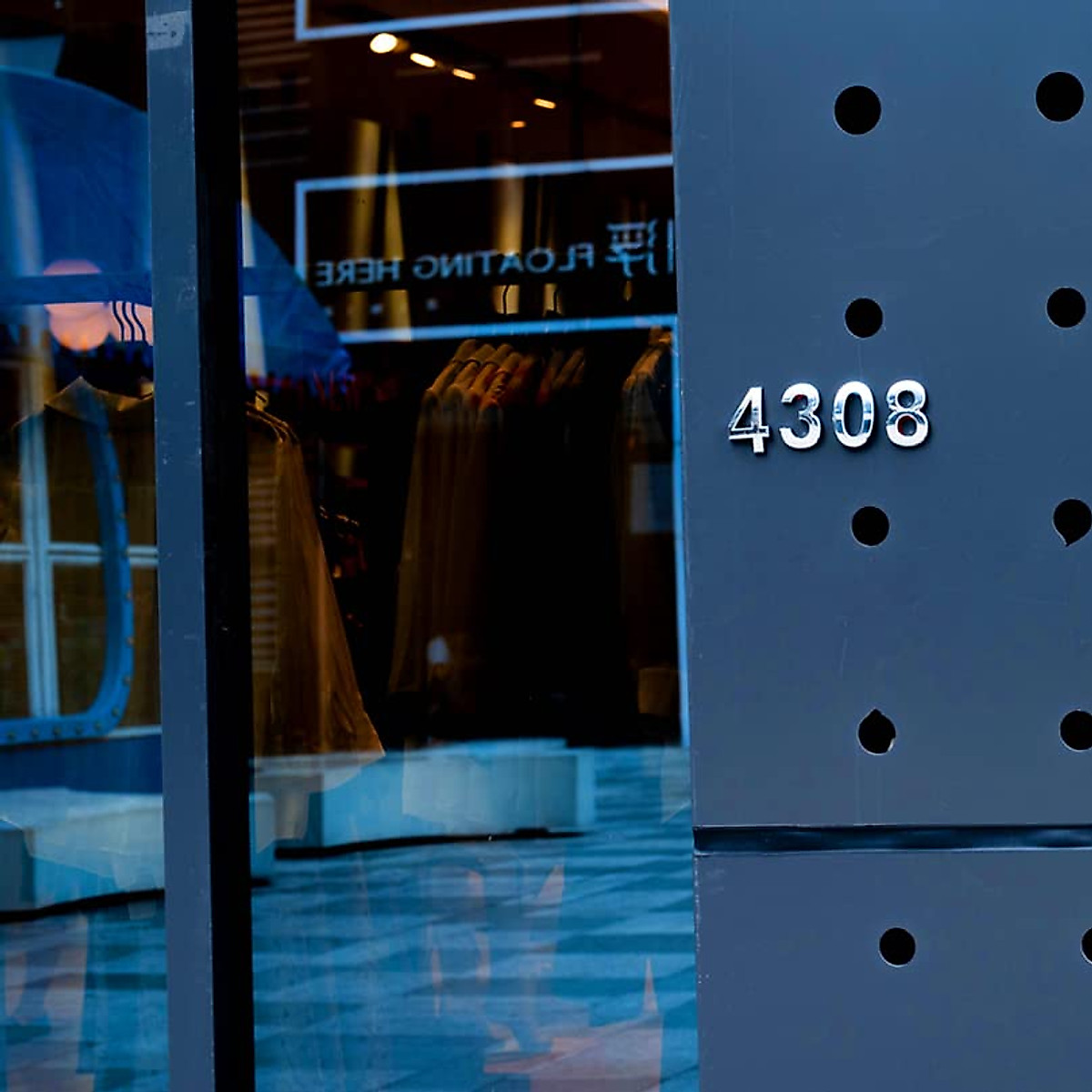 HopeWan Mailbox Numbers 2 Inch, Self-Stick Door Address Number Stickers for Office Apartment Room, Chrome Plated.