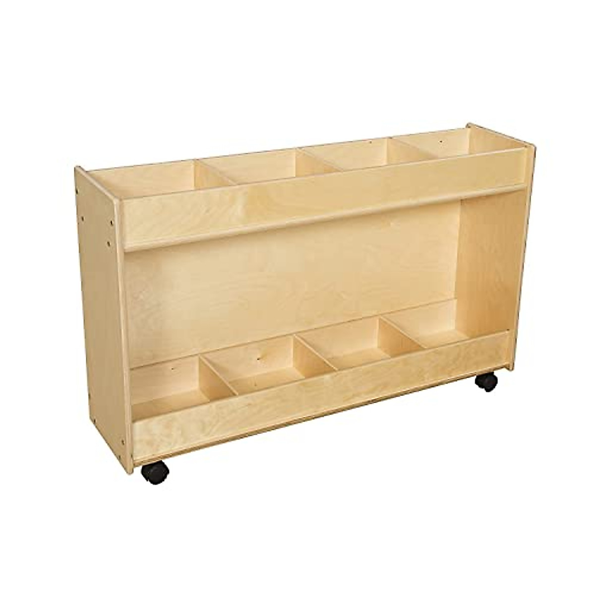 Contender Birch Montessori Single Sided Bookcase Display Stand for Kids, Natural Hardwood Kids’ Bookshelf, Wooden Book Display Shelf for Kids [Ready-to-Assemble]