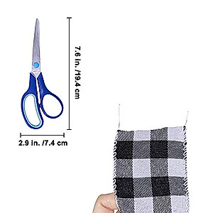 Winlyn 50 Yards Black and White Buffalo Check Plaid Wired Ribbon Gingham Ribbon 2.5" Wide for Christmas Tree Wreath Gift Wrapping Bows Crafts Floral Arrangement Festive Farmhouse Party Decoration